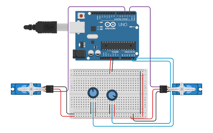 Circuit design JOYSTICK - Tinkercad