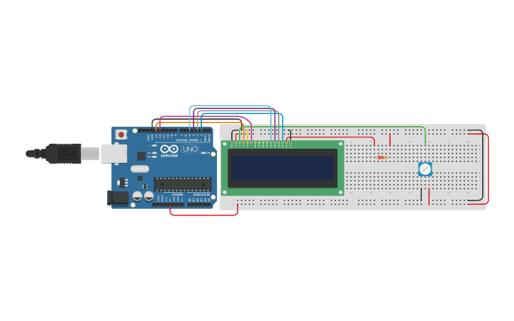 Circuit design Token status counter using arduino - Tinkercad