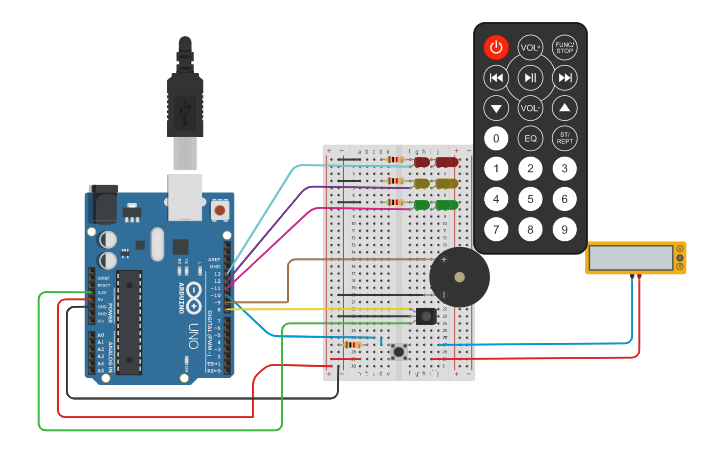 Circuit design Traffic Controller - Tinkercad