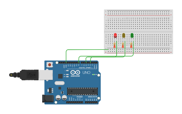 Circuit design Latihan Arduino IF SEM 2 - Tinkercad