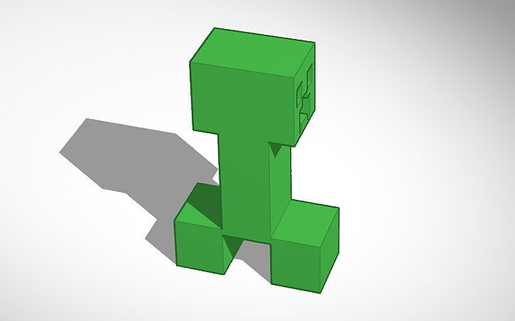 3D design Minecraft creeper - Tinkercad