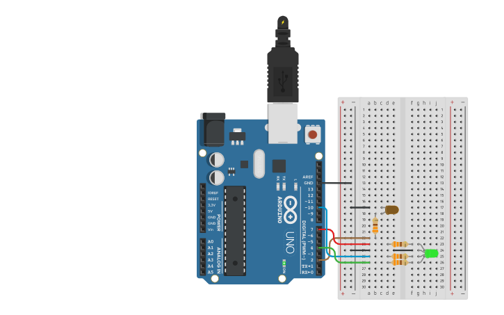 Circuit design Ejemplo de Arduino - Sec10 | Tinkercad
