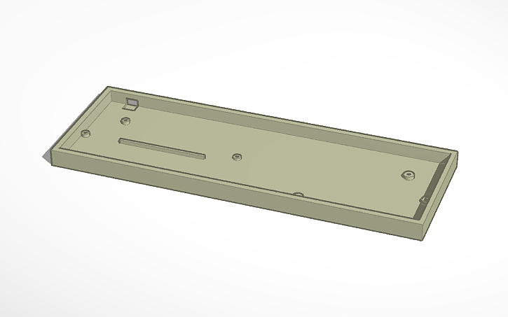 3D design 60% Keyboard Case - Tinkercad
