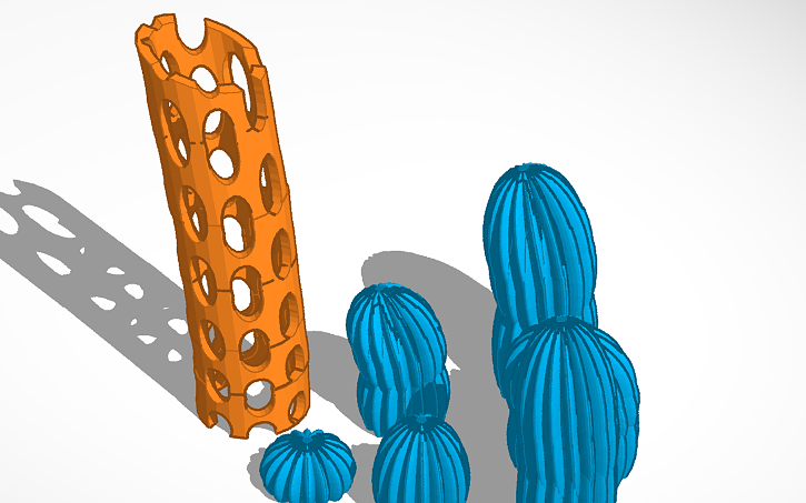 3d Design Cactus Structure Tinkercad