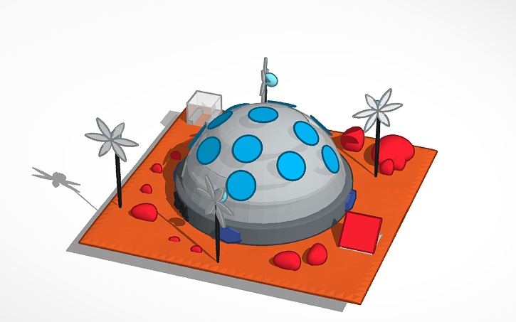 3D design Mars Shelter - Tinkercad