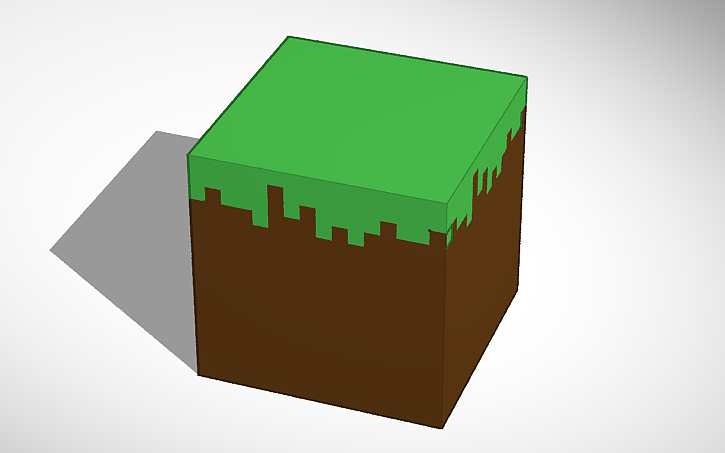 3D design Minecraft Grass - Tinkercad