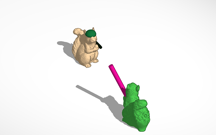 3D design squirrel fight | Tinkercad