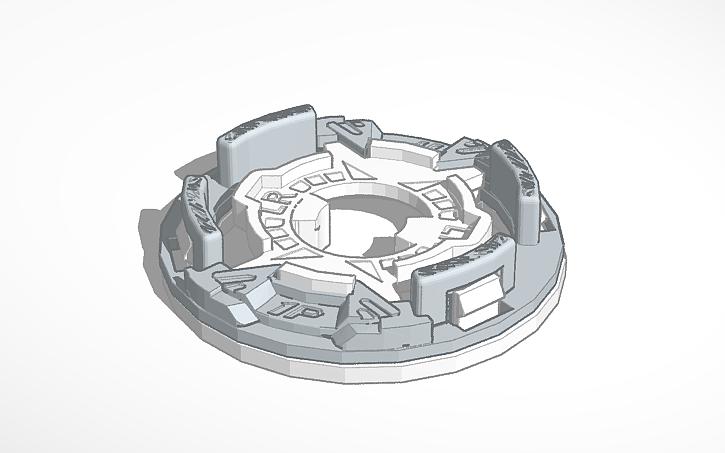 3D design Beyblade burst sparking chassis - Tinkercad