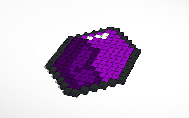 3D design Purple Gemstone Pixel Art | Tinkercad