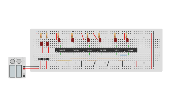 Circuit Design Logic Gates Implementation Tinkercad