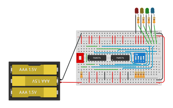 Circuit design Buffer_register | Tinkercad