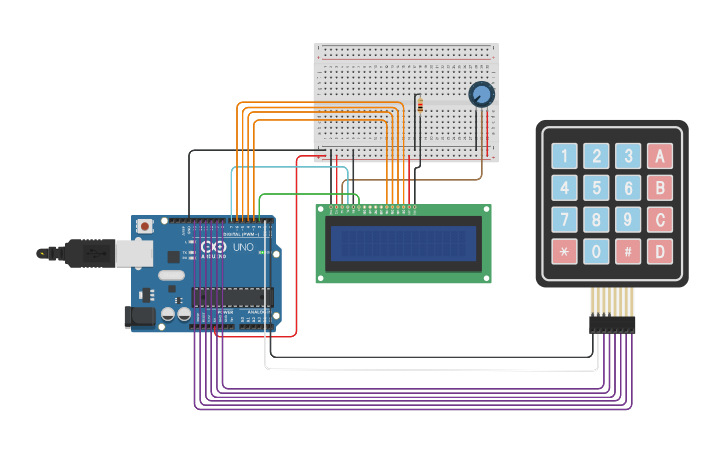 Circuit design lcd+keypad_Farkaš2.D | Tinkercad