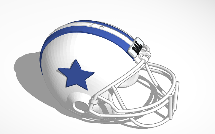 3D design Dallas cowboys helment - Tinkercad