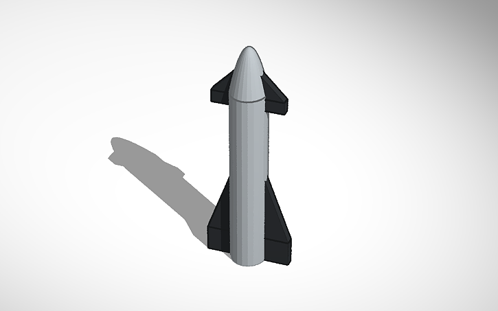 3D design SpaceX Starship - Tinkercad