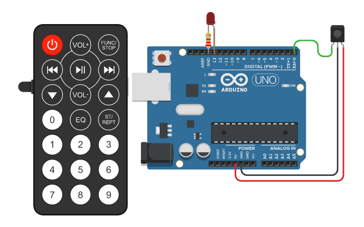 Circuit Design Ir Remote Control Leds Tinkercad