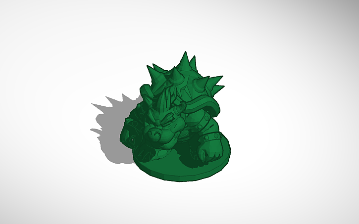 3D design Bowser Board Game Piece - Tinkercad