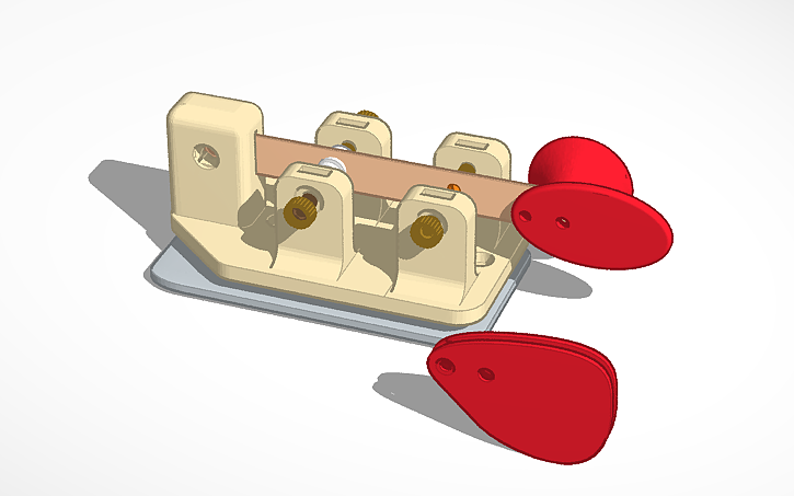 3D design CW Single Lever Paddle - Tinkercad