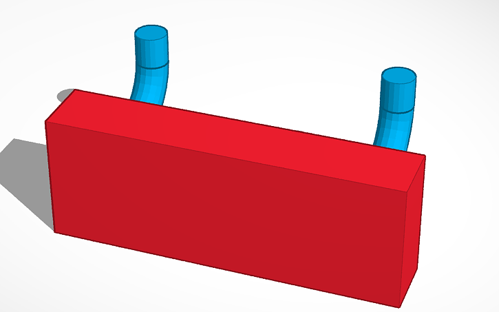 3D design 1" Pegboard Hook Template - Tinkercad