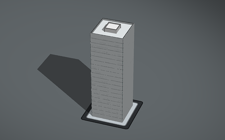 3D design Generic 1960's Office Skyscraper - Tinkercad
