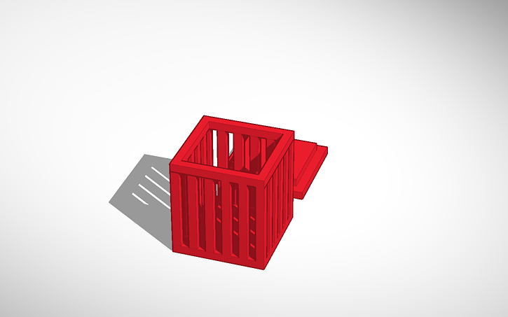 3D design cage with lid | Tinkercad
