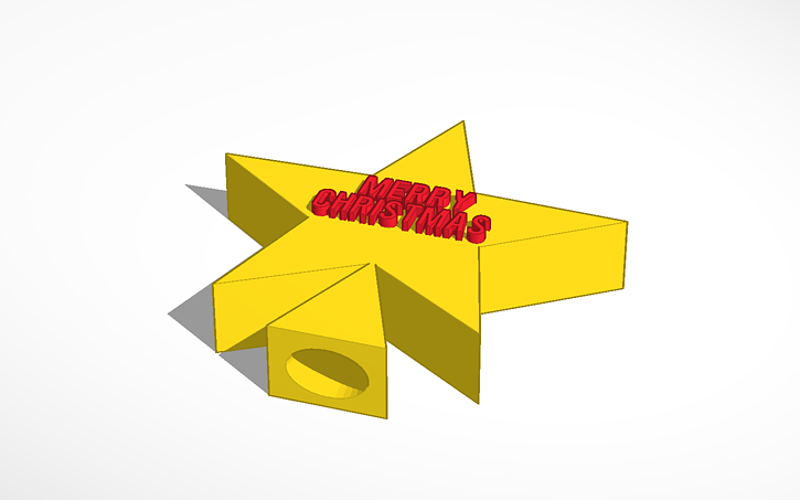 3D design Christmas Tree Star - Tinkercad