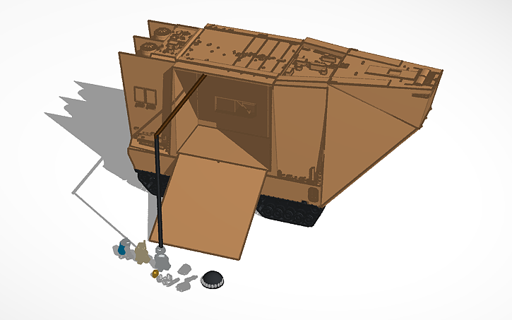 3D design Star Wars Sand Crawler Jawa Transport Droid Factory - Tinkercad