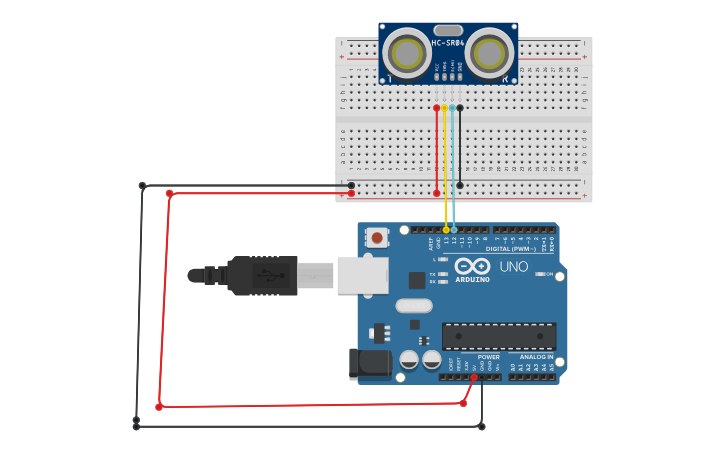 Circuit design [Lab] 11d_Ping Ultrasonic Range Finder - Tinkercad