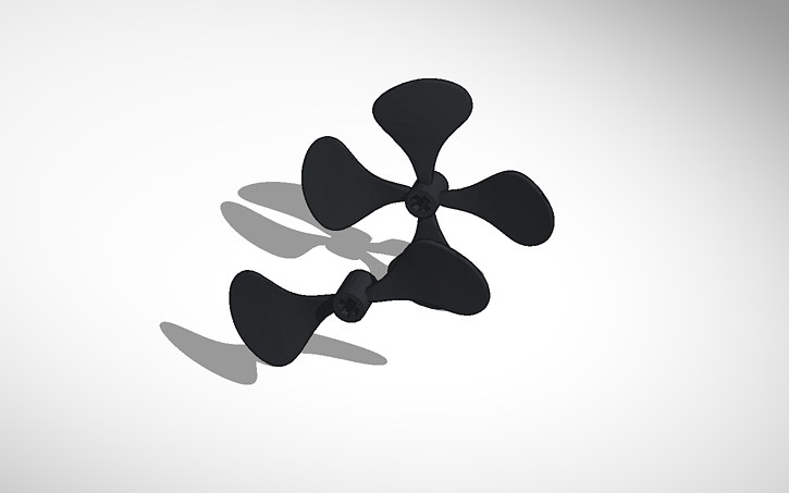 3D design two and four blade lego boat propellers | Tinkercad