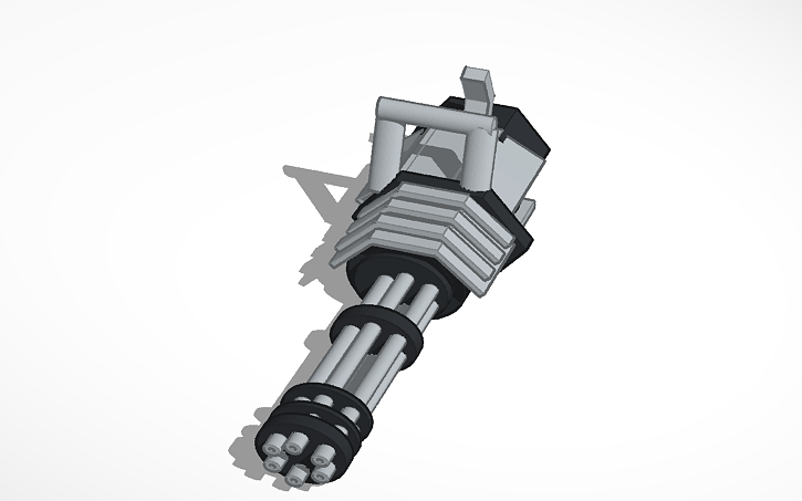 3D design Minigun - Tinkercad