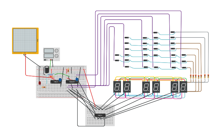 Circuit design Matriz de diodos | Tinkercad
