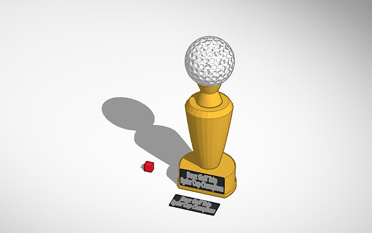 3D design golf trophy - Tinkercad
