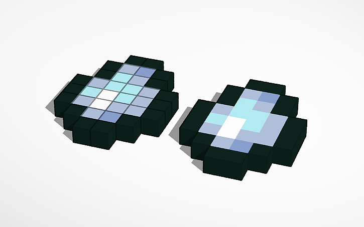 3D design Minecraft ghast tear - Tinkercad