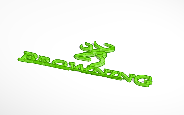 3D design Browning Logo Keychain - Tinkercad
