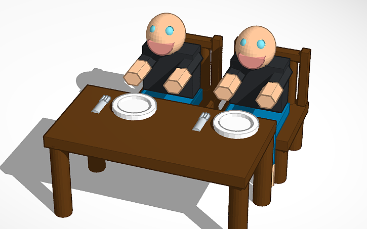 3D design alex.arends table and chairs | Tinkercad