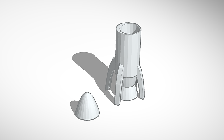 3D design ROCKET SHIP - Tinkercad