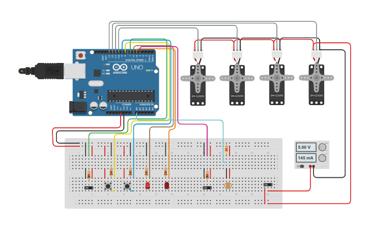 Circuit design Prototype 5 | Tinkercad