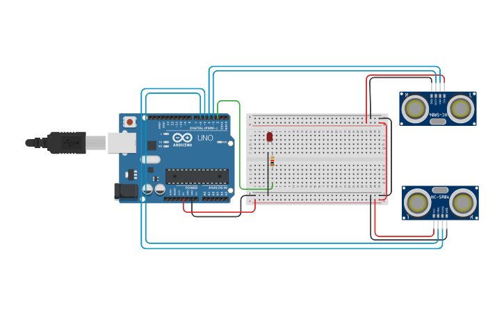 Circuit Design Social Distancing Tinkercad