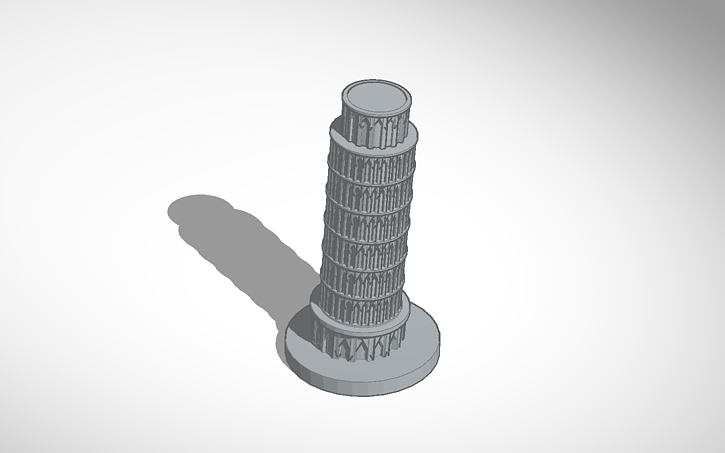 3D design Leaning Tower of Pisa - Tinkercad
