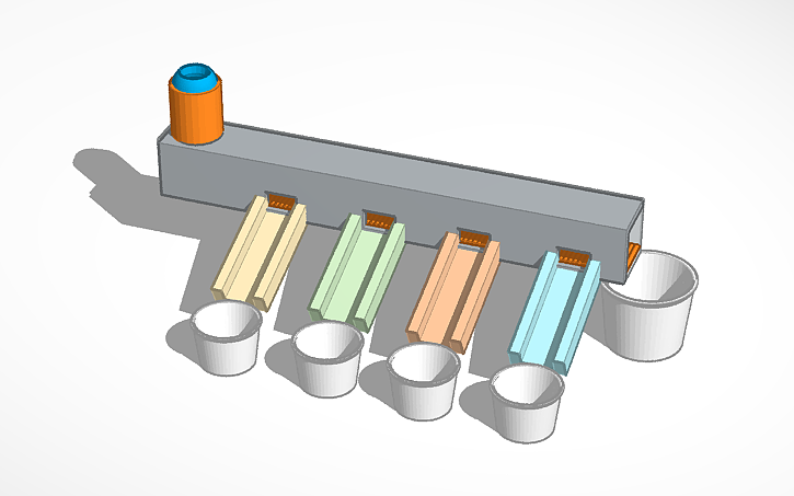 3D design recycling bin - Tinkercad
