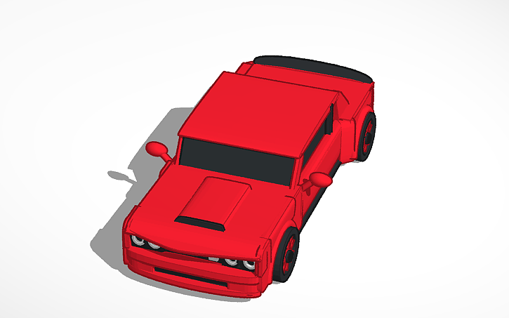 3D design Dodge Hellcat Red eye - Tinkercad