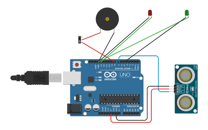 Circuit design Medidor Agua - Tinkercad