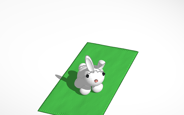 3D design fluffy cute bunny | Tinkercad