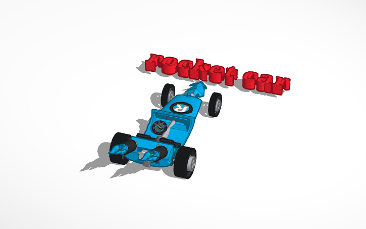 3D design rocket cars roll | Tinkercad