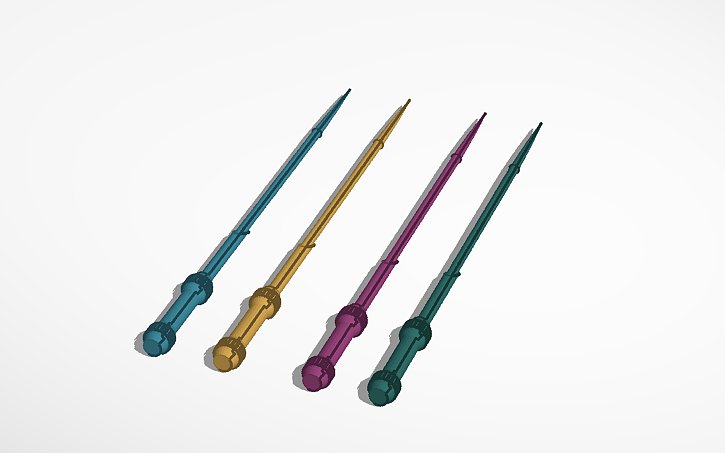 3D design Magic Wand pack 6 of V2 - Tinkercad