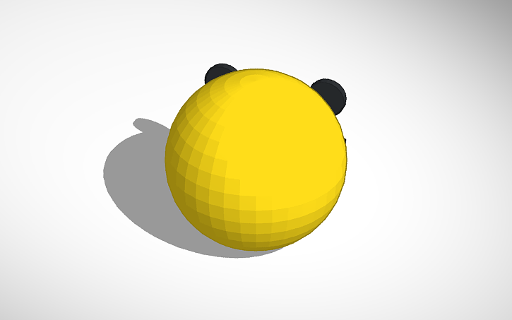 3D design spherical smiley face - Tinkercad