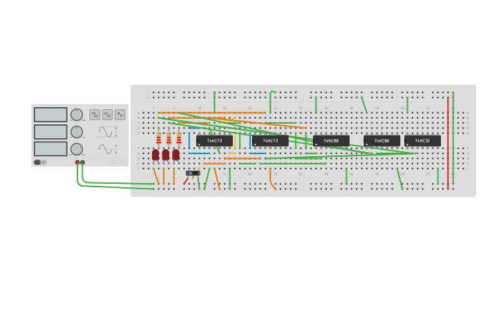 Circuit Design Mod 5 Asynchronous Counter Tinkercad