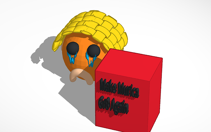 3D design Donald Trump - Tinkercad