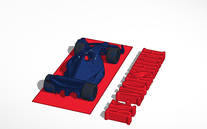 3D design 2022 red bull f1 car - Tinkercad