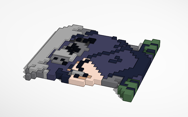 3D design Kakashi | Pixel Art - Tinkercad