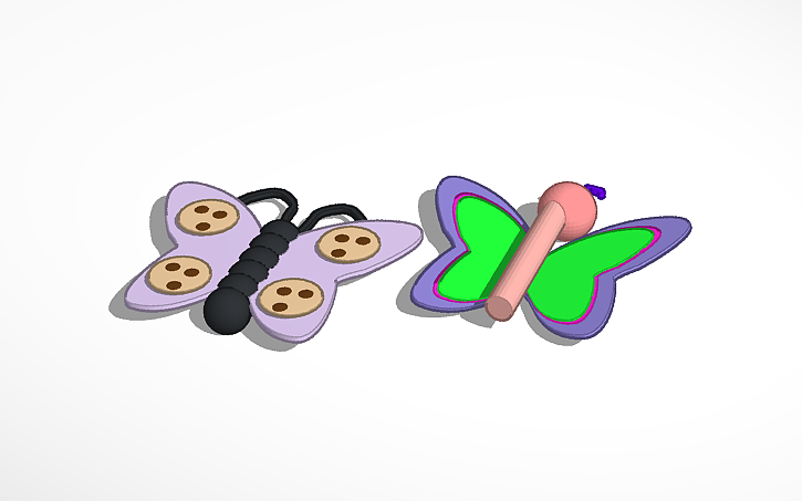 3D design butterflys - Tinkercad